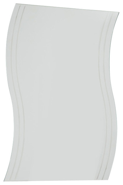 Frameless Wave Wall Mirror - Contemporary - Bathroom Mirrors - by ...