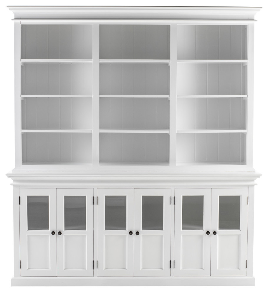 Novasolo Hutch Unit with 6 Glass Doors - Traditional - China Cabinets ...