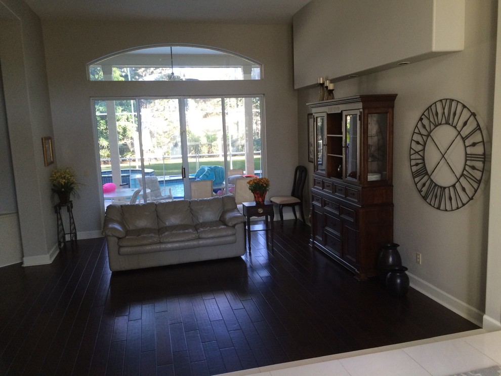 Foyer and living/dining room