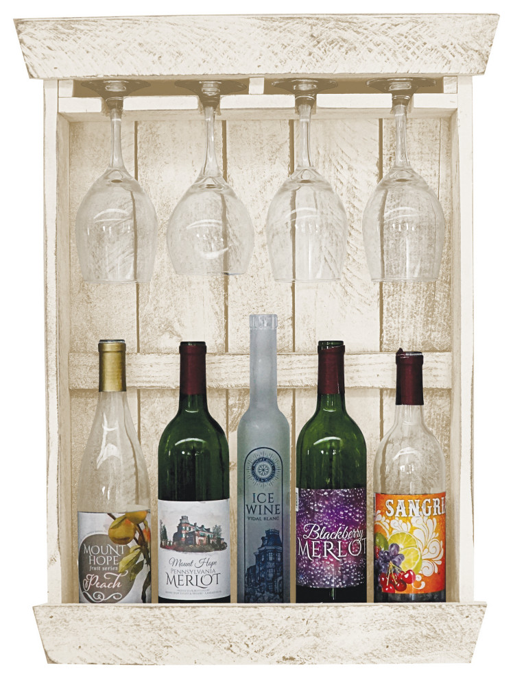 Farmhouse 5-Bottle Wine Shadow Box - Farmhouse - Wine Racks - by ...