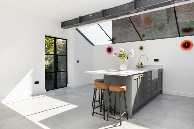 A side infill extension in Haringey - Industrial - Kitchen - London ...