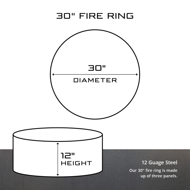 Cattail Fire Ring, 30", 30 - Contemporary - Fire Pits - by P&D Metal ...