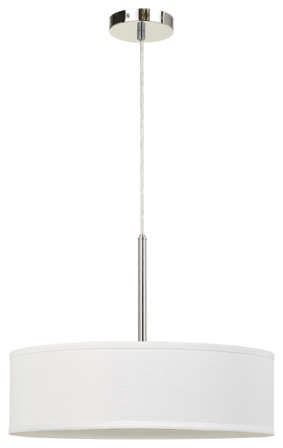 Benzara BM233254 LED Dimmable Pendant Lighting With Fabric Drum Shade ...