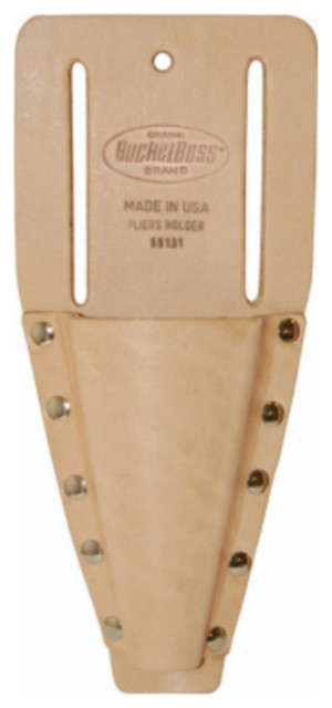 Bucket Boss® 55131 V-Shaped Open Ended Design Leather Pliers Holder, 3. ...