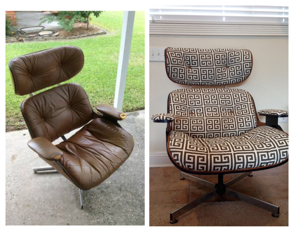 Restoration of an Eames Chair reproduction.