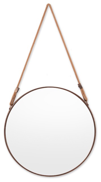 Alias Round Metal Hanging Wall Mirror - Beach Style - Wall Mirrors - by ...