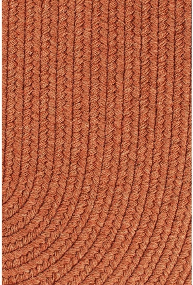 Rhody Rug Wool Solid Rug, Terra Cotta, 2'X3' Oval, 10' Round ...