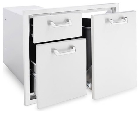 Lynx Grills LTA30 30 Inch Wide Double Drawers with Pull Out Trash ...