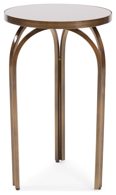 Howard Elliott Palladio Brushed Brass Tea Tint Side Table 11262 ...