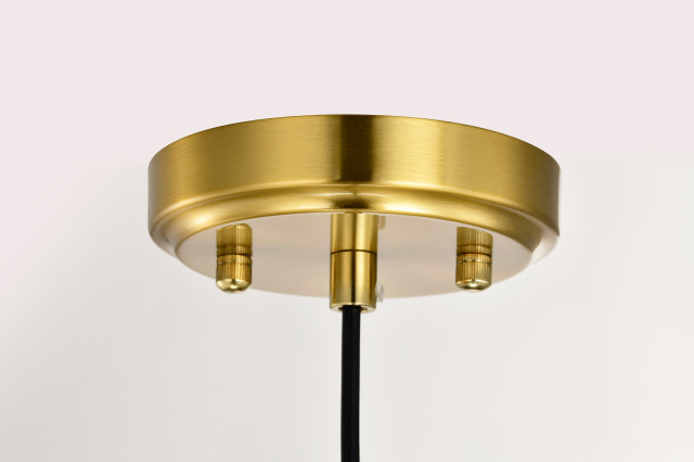 Carson 1-Light Gold Metal Cone Hanging Kitchen Pendant Light - Modern ...