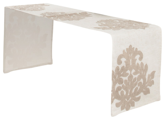 Adela Appliqu? Design Baroque Table Runner - Transitional - Table ...