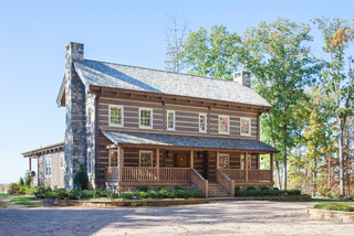 Custom Log & Timber Frame Home - Rustic - Exterior - Other - by ...