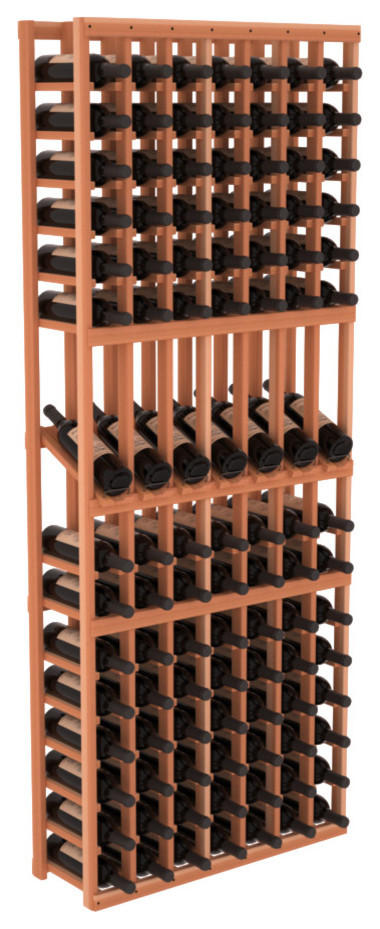7 Column Display Row Wine Cellar Kit, Redwood - Contemporary - Wine ...