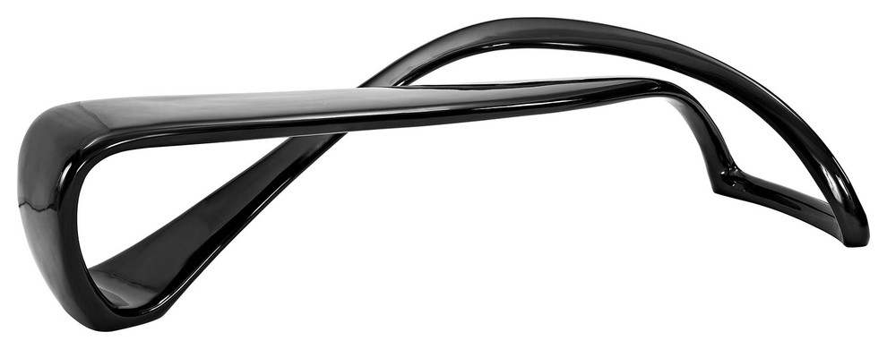 Modern Black Mobius Bench, 75"Lx28.5"Wx19"H - Contemporary - Accent And ...