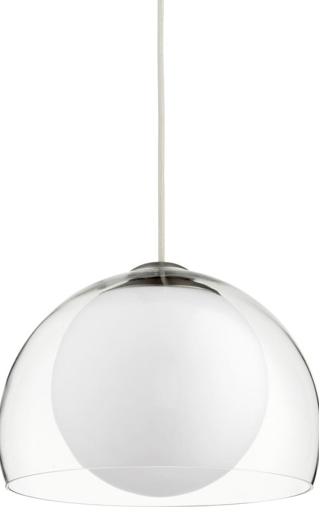 Quorum Transitional 12" Pendant Light, Satin Nickel, 12.000 ...