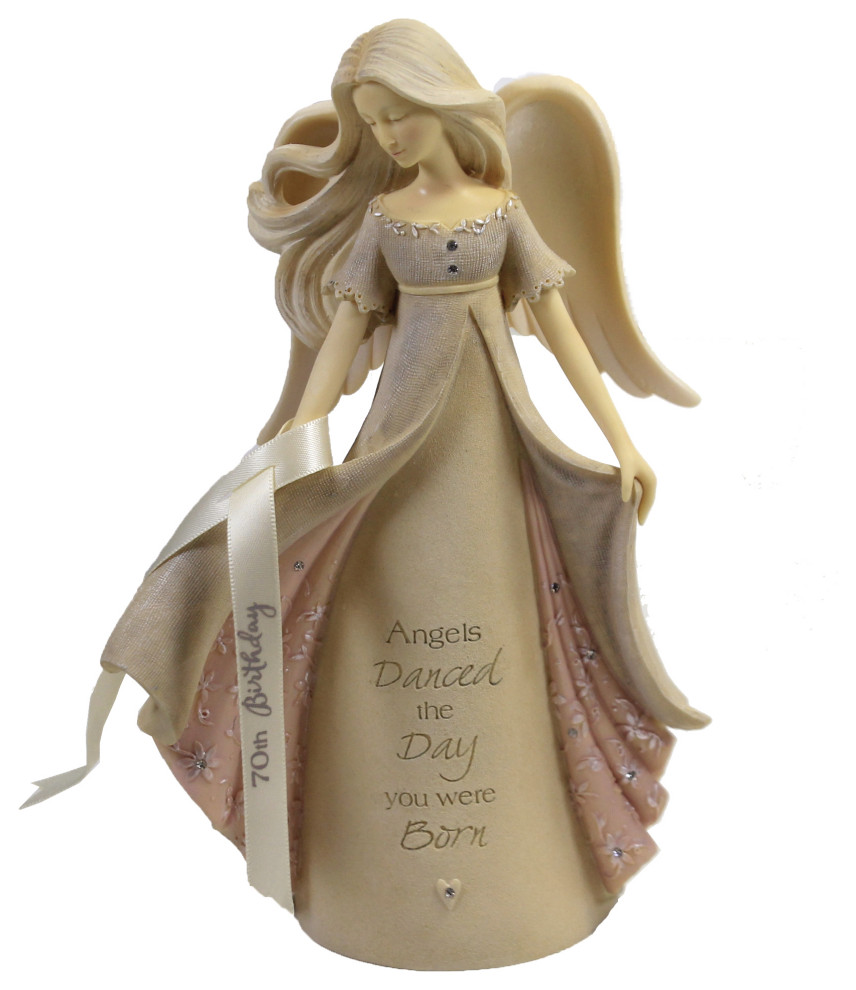Foundations 70Th Birthday Angel Polyresin Danced Day Born 6007515 ...