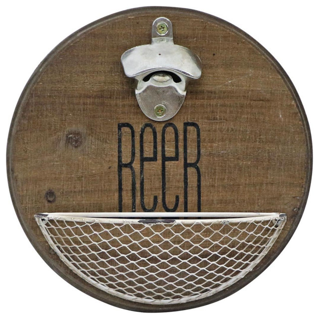 Beer Bottle Cap Catcher Wall Mount - Farmhouse - Wine And Bottle ...