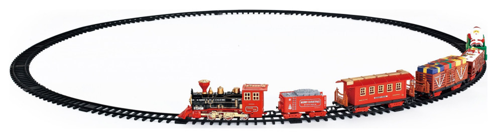 22pc Battery Operated Lighted & Animated Christmas Train Set with Music ...