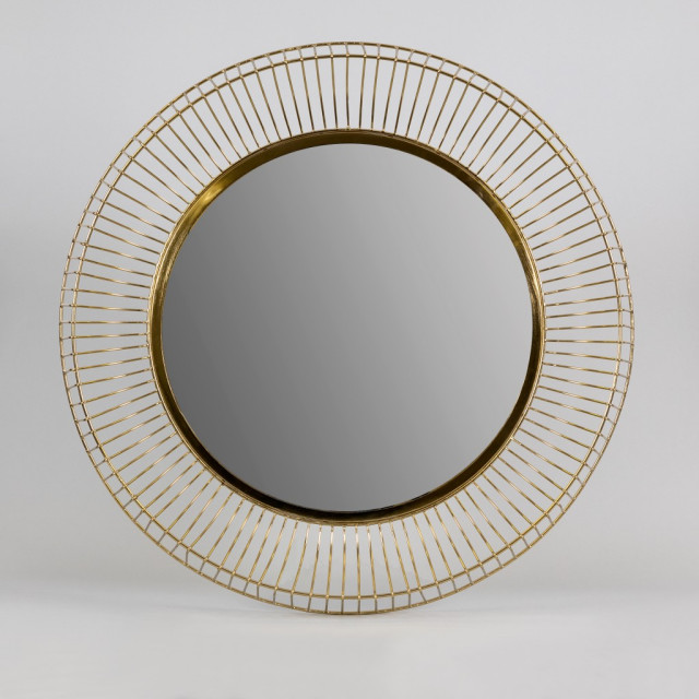 Round Gold Iron Wall Mirror - Contemporary - Wall Mirrors - by ...