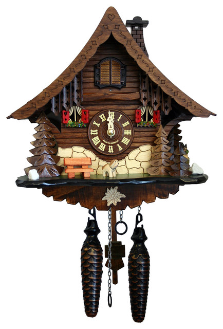 Engstler Battery-Operated Cuckoo Clock- Full Size - Rustic - Cuckoo ...
