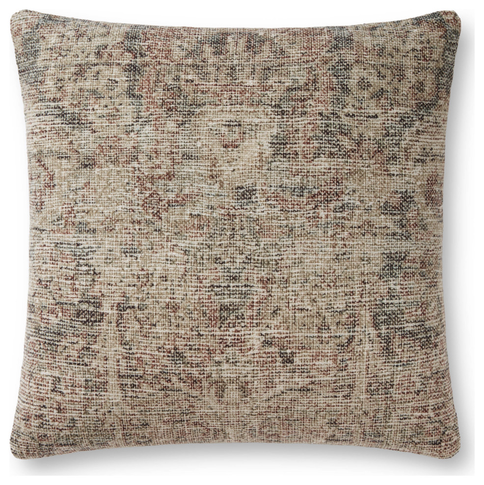 Loloi Beige / Multi 18'' x 18'' Pillow, 18'' x 18'' Cover w/Down ...