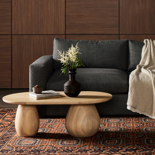 Merla Wood Coffee Table-Light Naturl Ash - Transitional - Coffee Tables ...