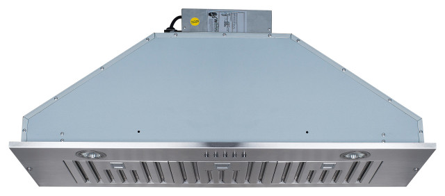 Stainless Steel Range Hood With 3 Speed Button Control, 36 in ...