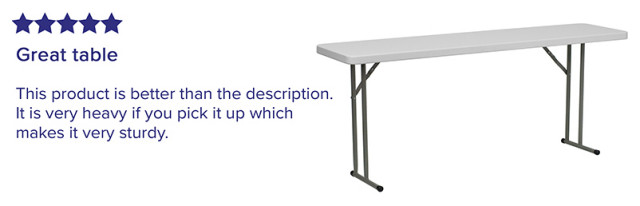 18X72 White Fold Train Table - Folding Tables - by Dot & Bo | Houzz