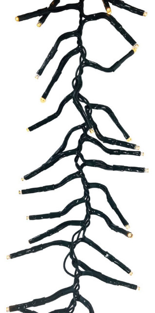 LED Twinkle Cluster Lights 12.4' Warm White With Green Strand Connect ...