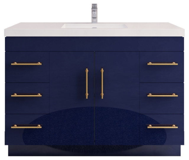 Rosa 48" Freestanding Vanity with Reinforced Acrylic Sink ...