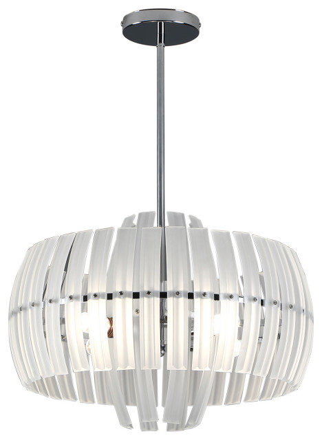 Modern Sleek 4-Light Lantern Shape Metal Pendant Light - Transitional ...