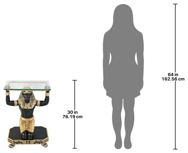 Servant to the Pharaoh Glass-Topped Console Table - Eclectic - Console ...