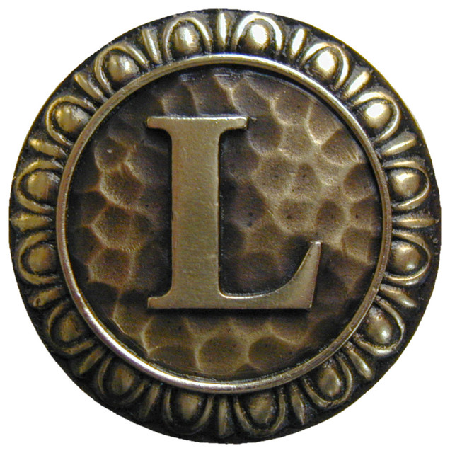 Notting Hill Initial L Knob, Dimensions: 1-3/8" diameter - Cabinet And ...