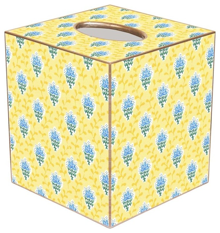 TB1205 - Yellow Provencial Print Tissue Box Cover - Traditional ...
