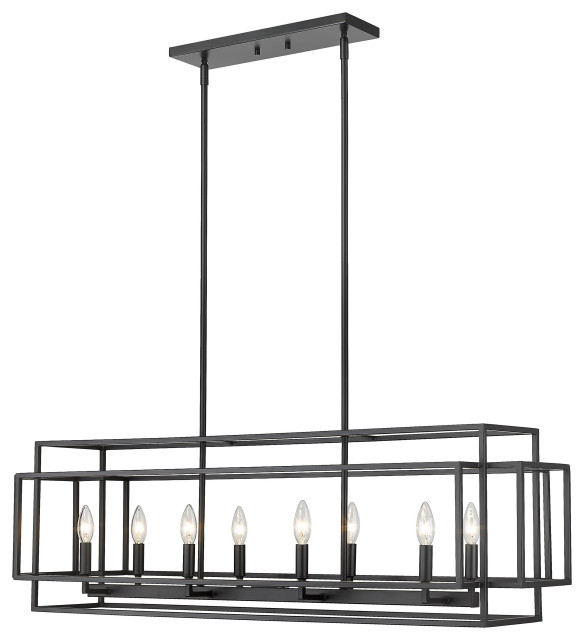 Titania 8-Light Pendant Light In Matte Black, 13.000 - Transitional ...
