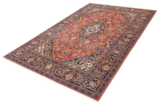 Persian Rug Keshan 8'0"x4'9" Hand Knotted, 8'0"x4'9" - Traditional ...
