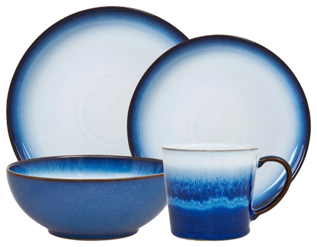 Denby Blue Haze 16Pc Dinnerware Set, Service for 4 - Contemporary ...