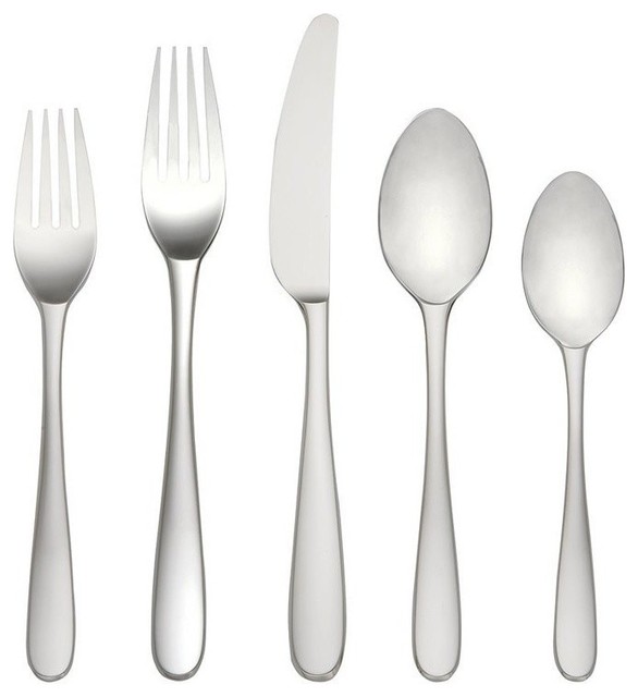 Lenox Stratton 65-Piece Flatware Set - Contemporary - Flatware And Silverware Sets - by Unique ...