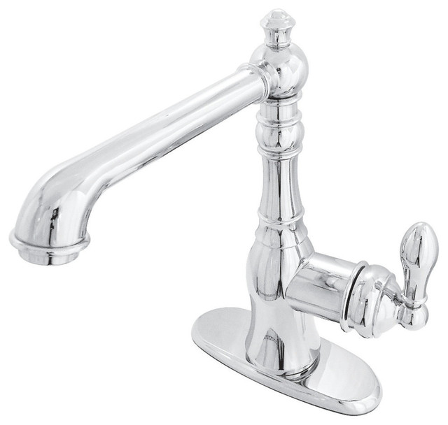 Single-Handle Bathroom Faucet, Push Pop-Up - Traditional - Bathroom ...