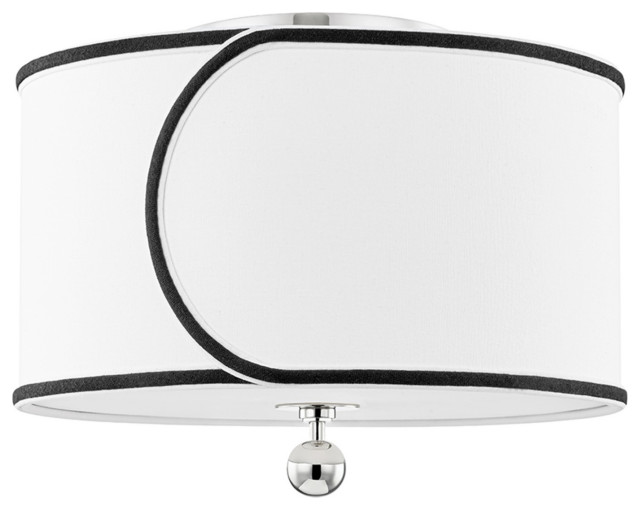 Mitzi H381602 Zara 2 Light 14"W Semi-Flush Drum Ceiling Fixture ...