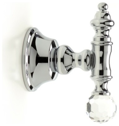 Brass Robe Hook with Crystal - Traditional - Robe & Towel Hooks - by ...