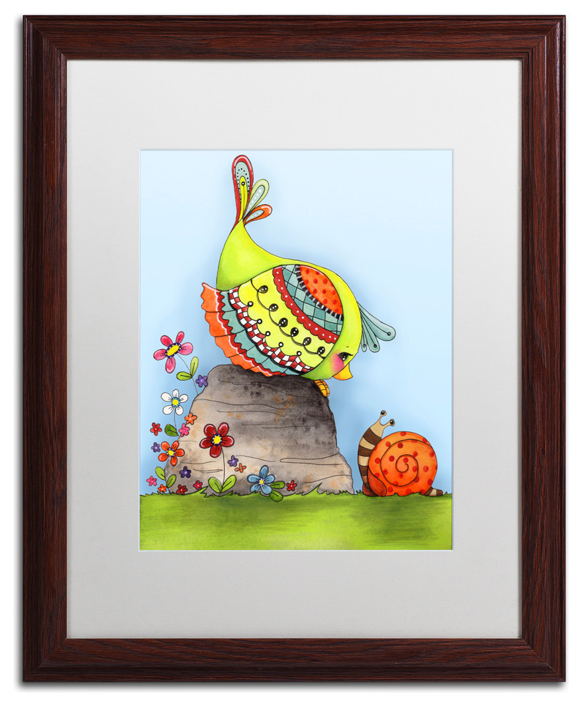 Jennifer Nilsson 'Chit Chat Birdy' Art, 20"x16" - Traditional - Prints ...