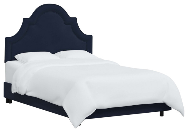 High Arched Bed With Border, Queen - Traditional - Platform Beds - by ...