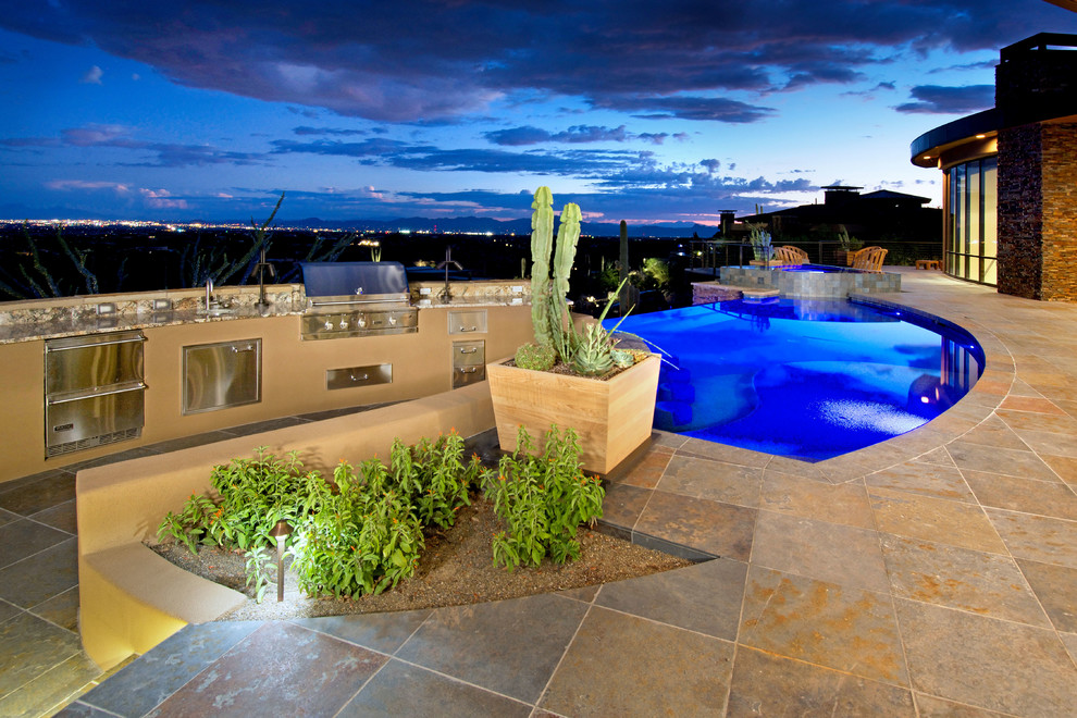 Glass Wall Infinity Edge - Contemporary - Pool - Phoenix - by Pools by ...