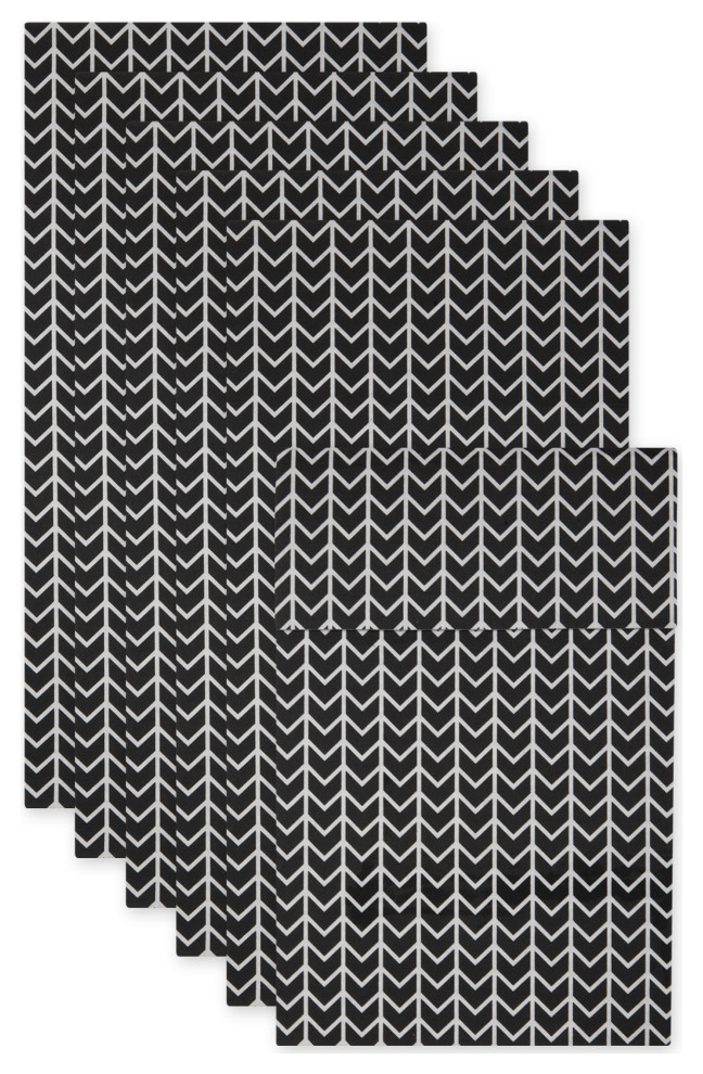 Cool Gray Herringbone Print Fridge Liner Set/6 - Contemporary - Drawer ...