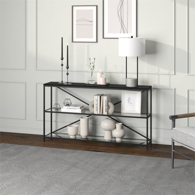 Henn&Hart 55" Black Console Table - Transitional - Console Tables - by ...