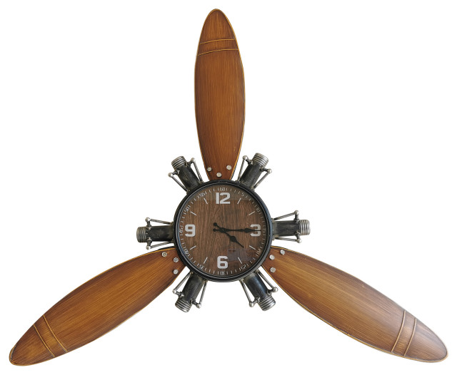 Airplane Propeller Wall Clock small - Industrial - Wall Clocks - by ...