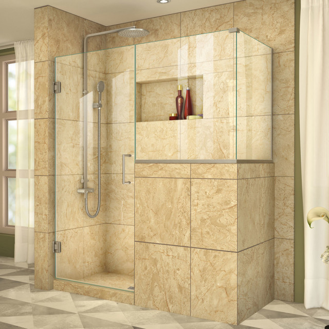 DreamLine Unidoor 59"x36.375"x72" Hinged Shower Enclosure ...