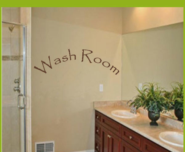 Wash Room Vinyl Wall Decal bathroomquotes28, 36 in. - Contemporary ...