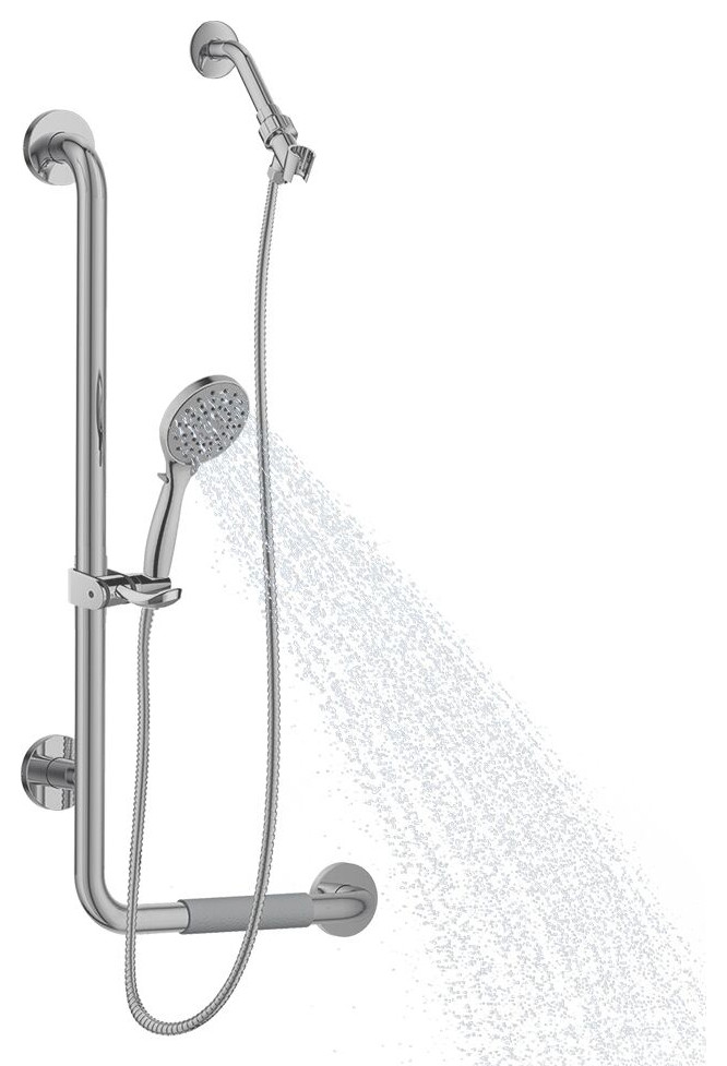 PULSE 4001L-SSB ErgoSlideBar Shower In Brushed Stainless Steel - Shower ...